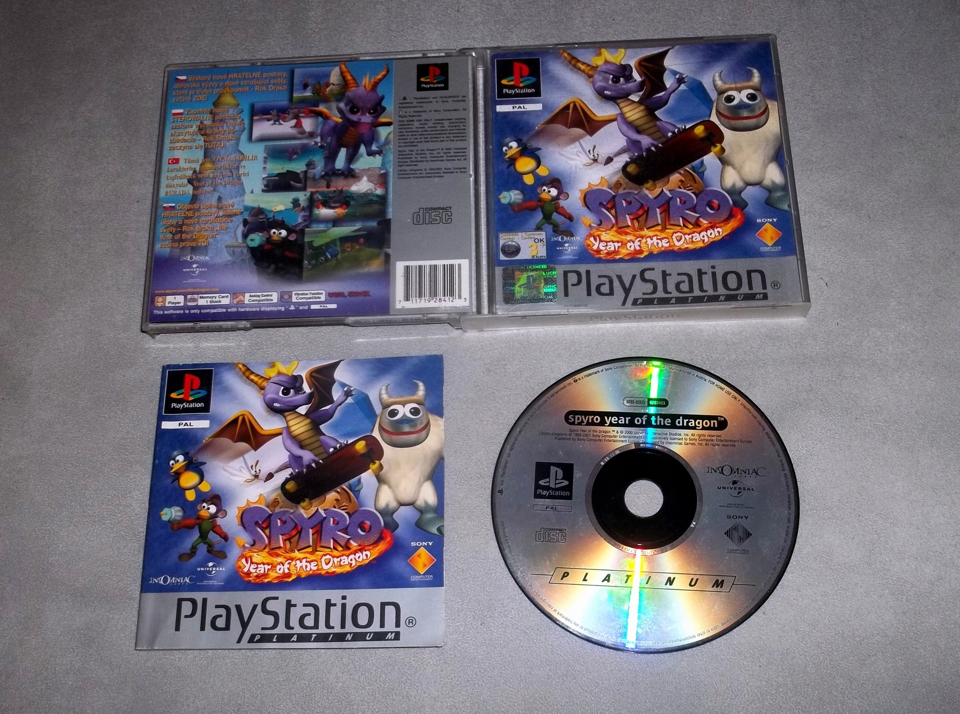 SPYRO 3 YEAR OF THE DRAGON POLSKA EDYCJA IDEALNA PSX PS1 PLAYSTATION ...