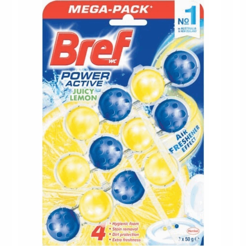 Zawieszka do WC Bref Power Aktiv Cytryna Lemon 3x50g (9000100753371 ...