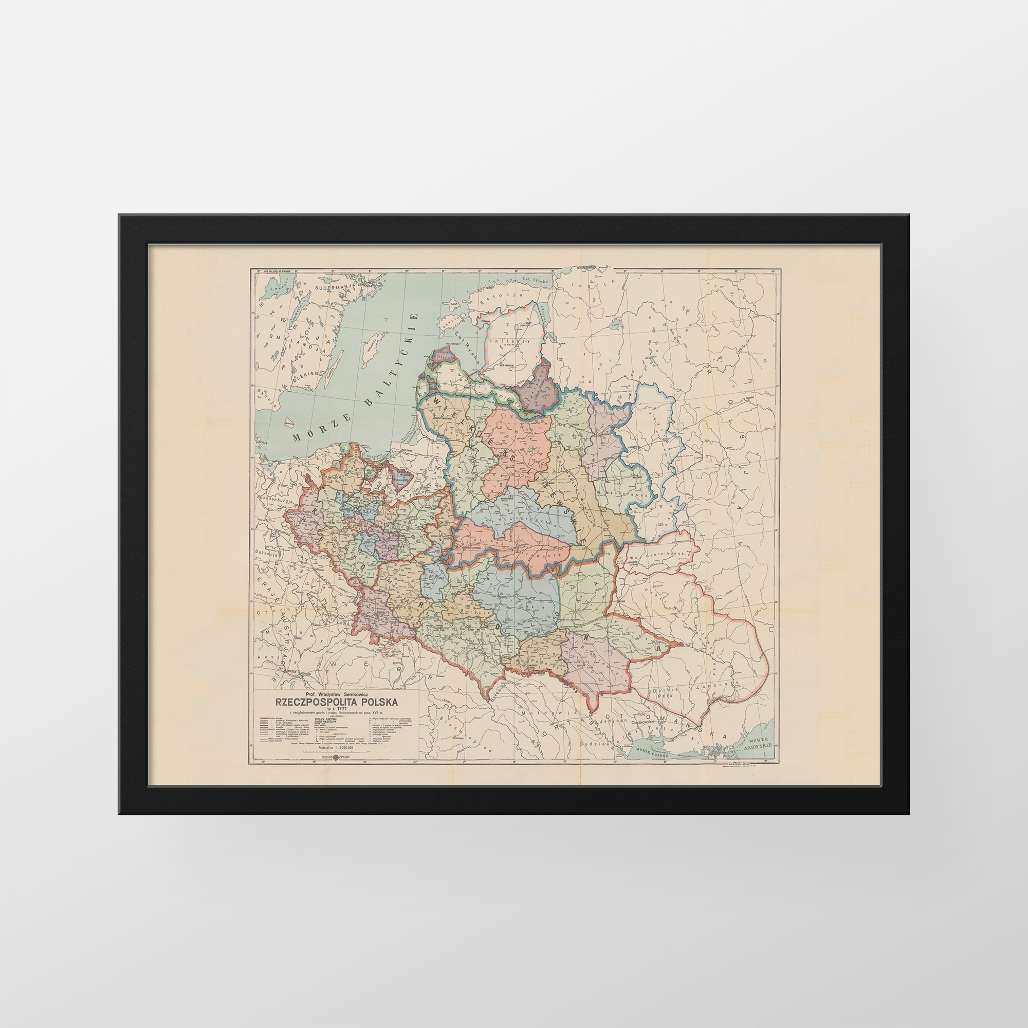 Historická mapa republiky 1771 - 50x40 - Allegro