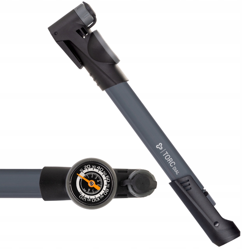 POMPKA ROWEROWA Z MANOMETREM RĘCZNA TORC DIAL PRESTA/SCHRADER NA RAMĘ ...