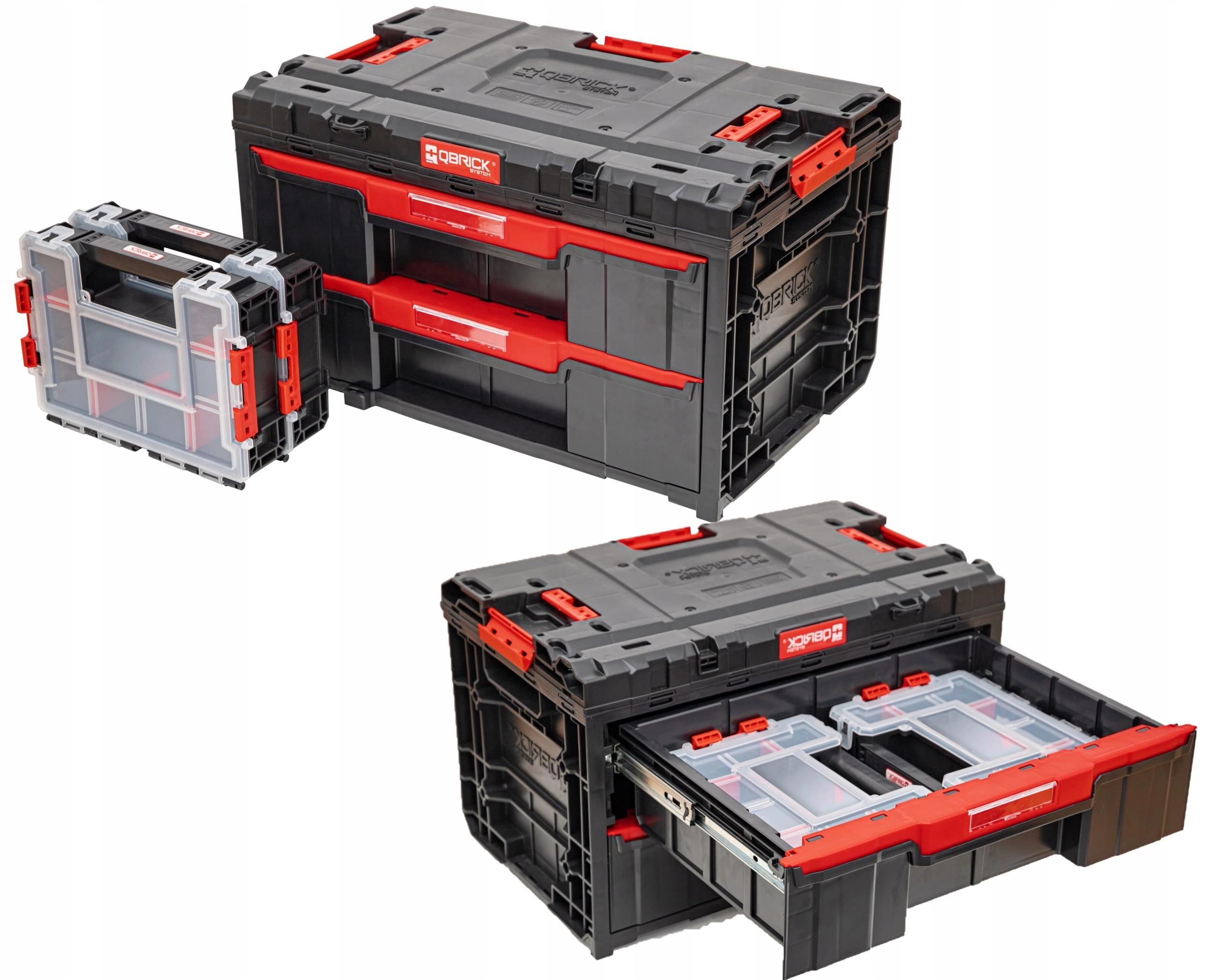 QBRICK SKRZYNKA NARZĘDZIOWA Z 2 SZUFLADAMI + ORGANIZER 300 ONE 2.0 DRAWER 2 (5901238260110 ...