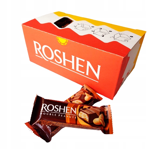 ROSHEN DOUBLE PEANUTS BATON ORZECHOWY 29g x 30szt DATA: 2024.10.05 ...