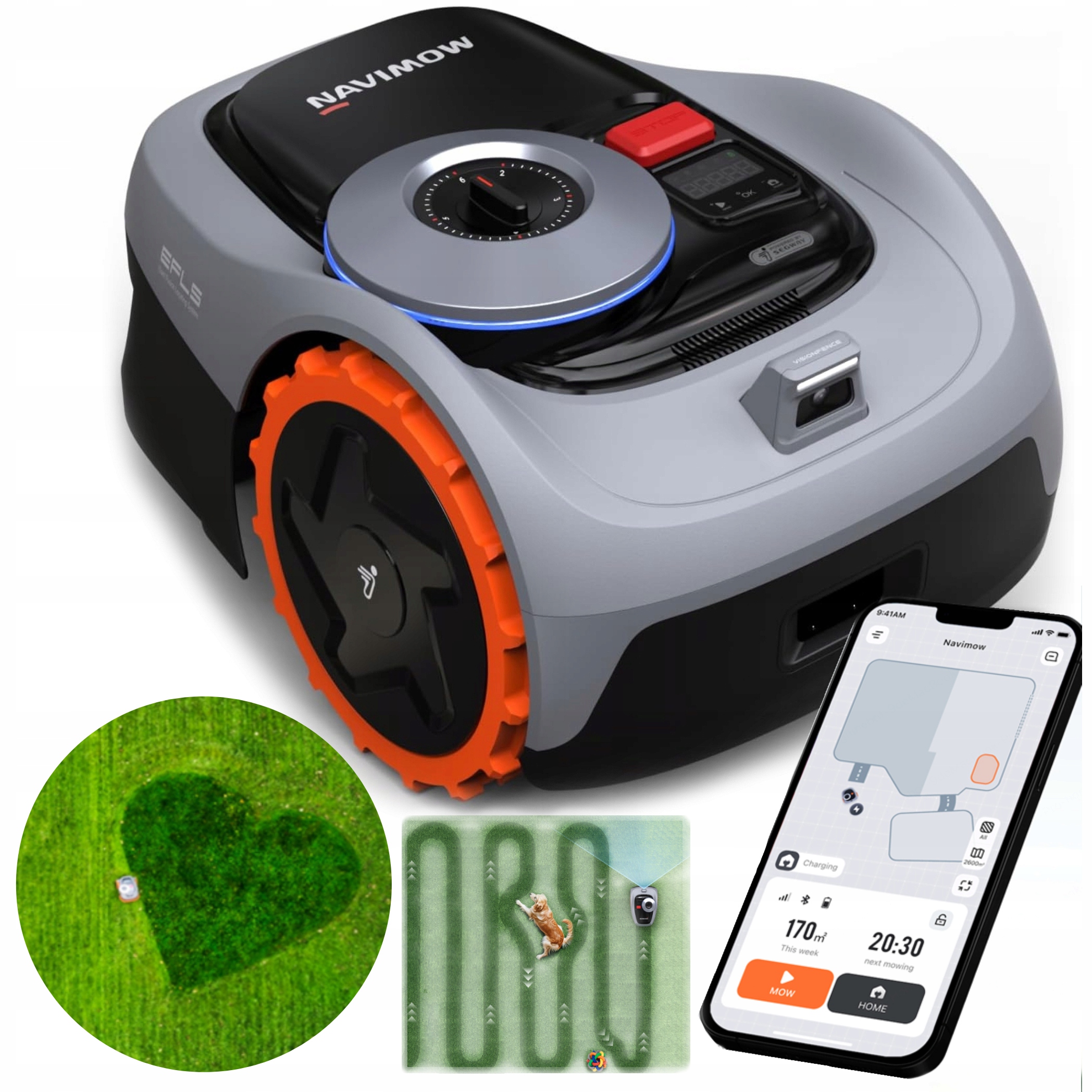 Robot Koszący 600m² Bezprzewodowy Bez Kabla Segway Navimow i105e GPS AI (8720254406879) • Cena ...