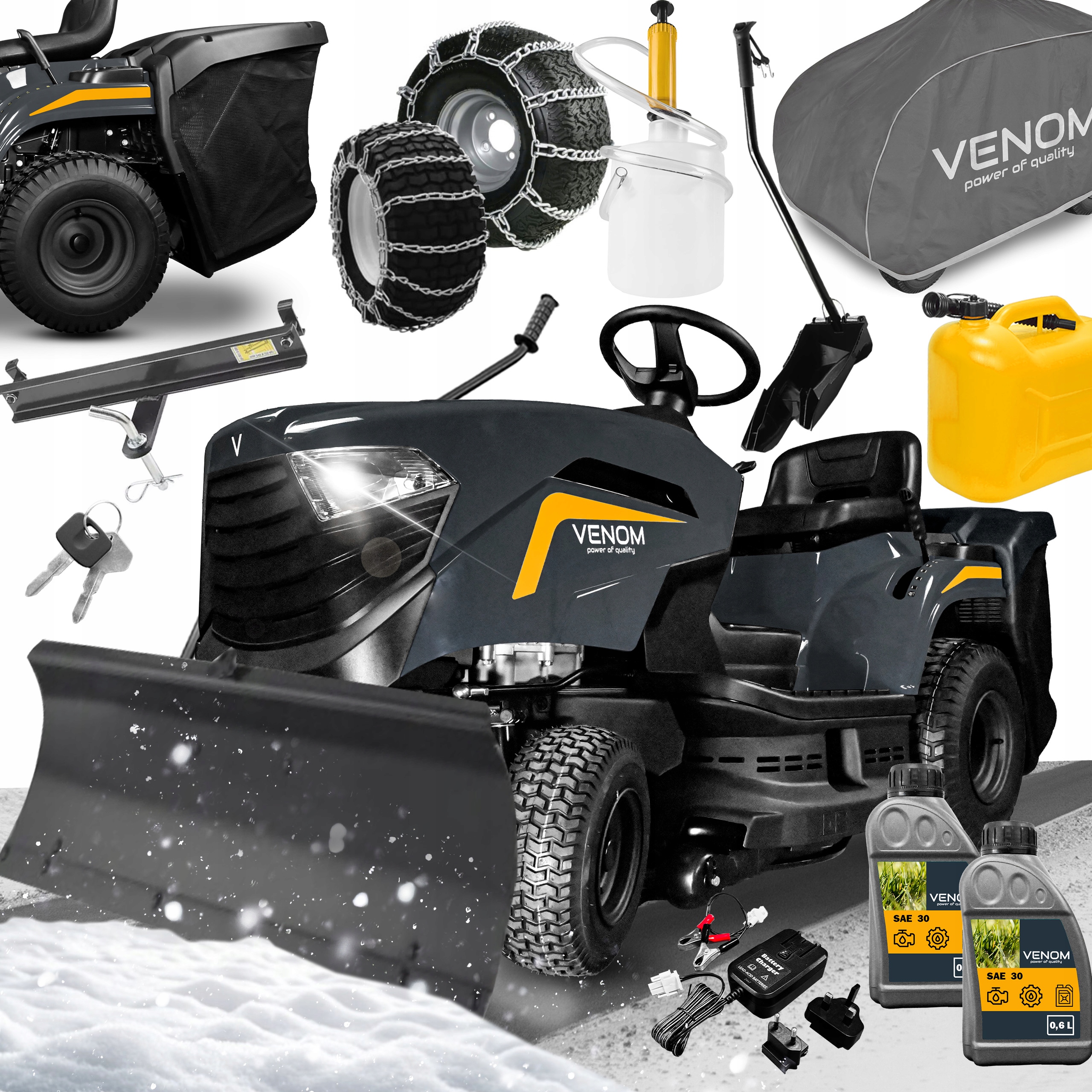 TRAKTOREK SPALINOWY VENOM BY STIGA 84 CM 450 MULCZOWANIE PŁUG ...