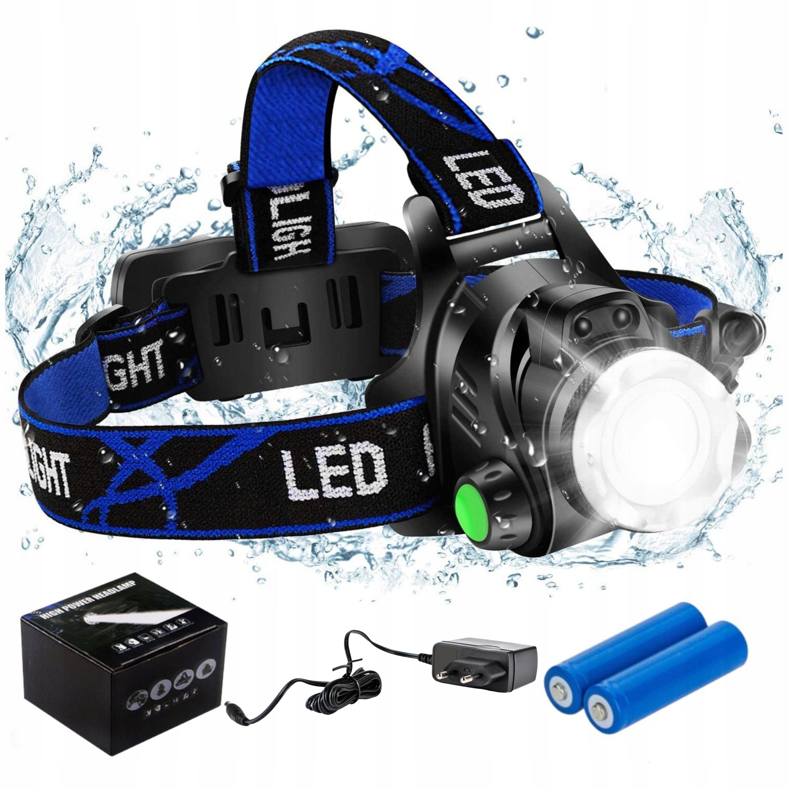 LATARKA CZOŁOWA LED ZOOM MOCNA CZOŁÓWKA AKUMULATOR - 5906455821861 ...