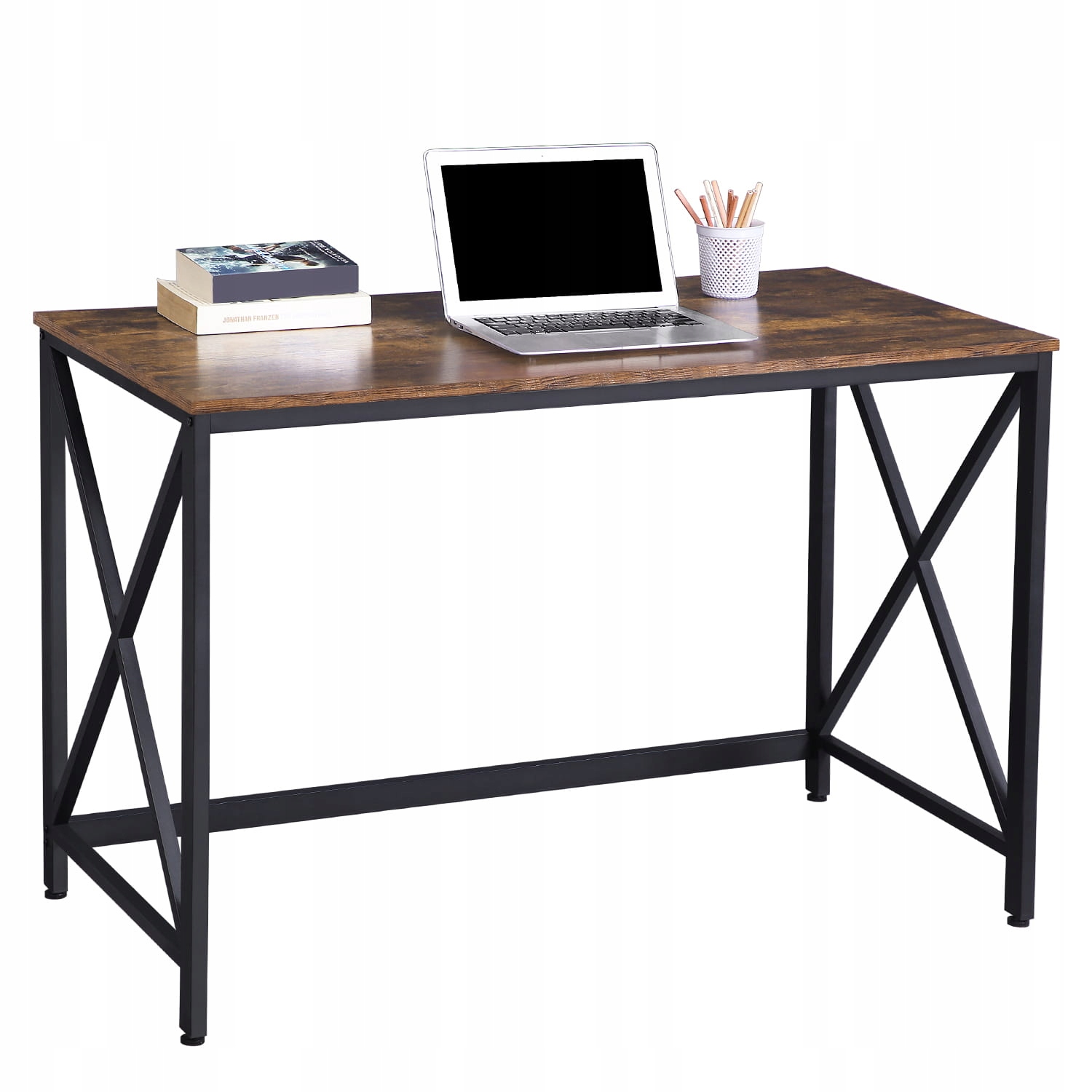 BIURKO LOFT INDUSTRIALNE CZARNE Z PÓŁKĄ • Cena, Opinie • Biurka ...