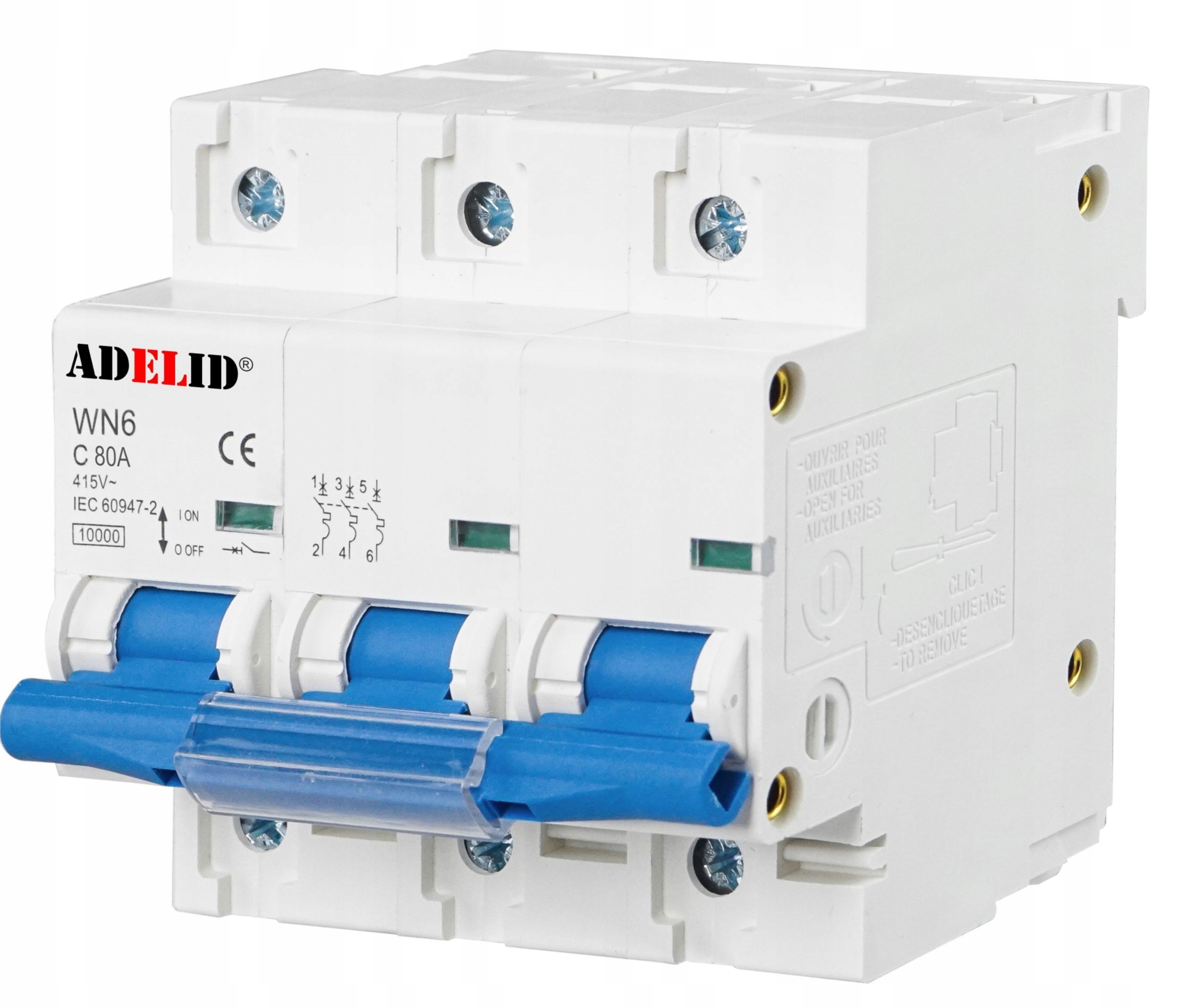 Wyłącznik nadprądowy Adelid 415 V IP20 80 A (5900378971177) • Cena ...