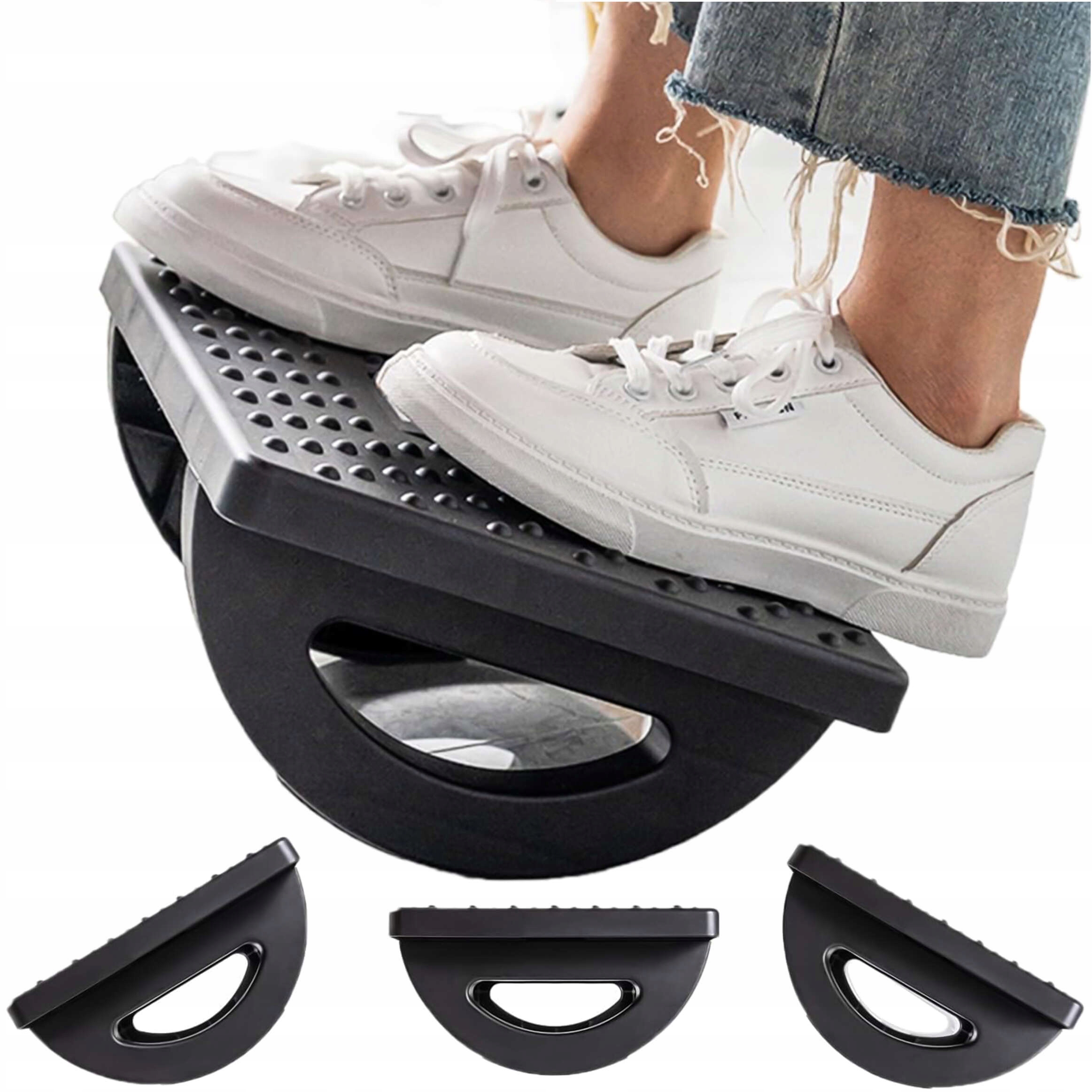 Podnóżek biurowy podstawa pod stopy nogi ergonomiczny z opcją masażu ...