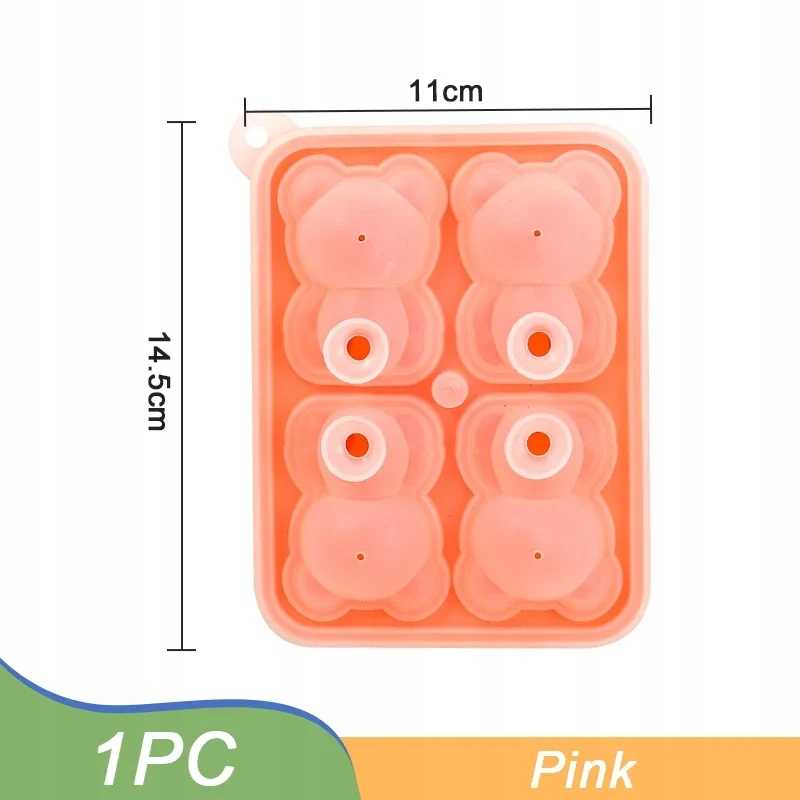 Cute Teddy Bear Ice Cube Making Mold Splash-proof and Easy To Fall Off ...
