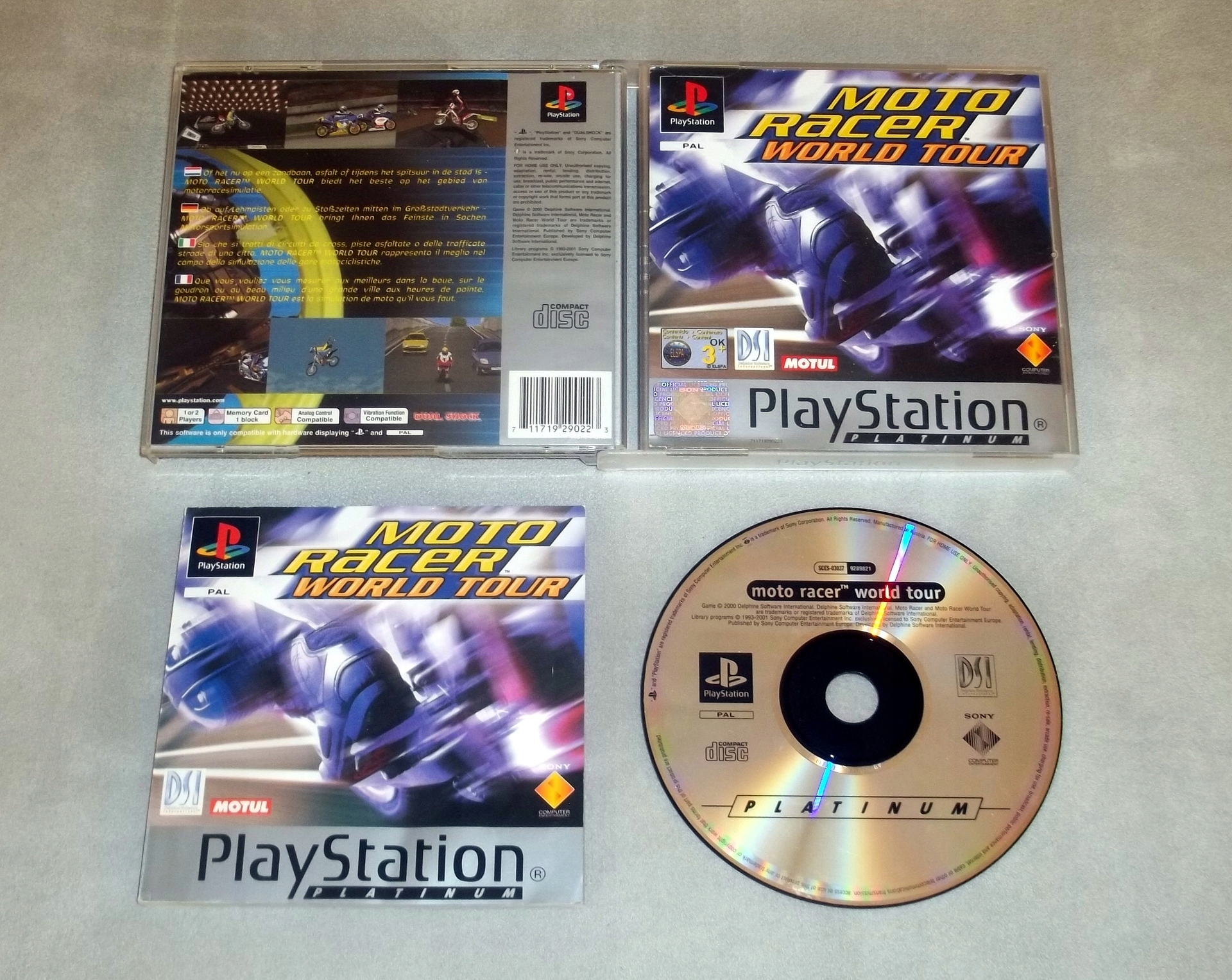 MOTO RACER WORLD TOUR PSX PS1 wyścigi motocyklowe PLAYSTATION MOTOGP ...