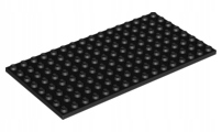 LEGO ELEMENT Plate 8 X16 Black 92438 NOWY • Cena, Opinie • Elementy ...