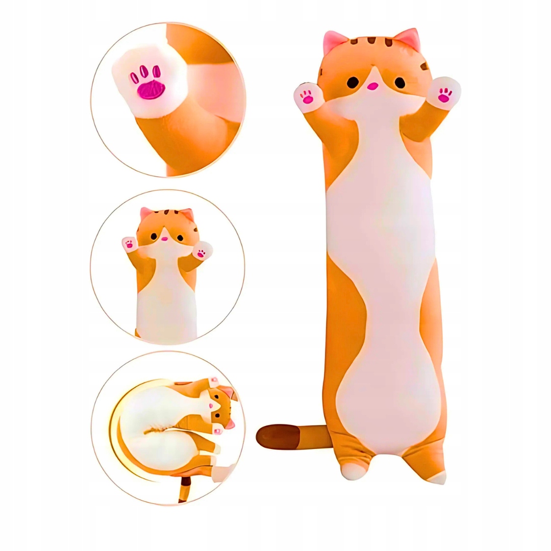 DUŻY KOTEK 70 CM PRZYTULANKA PODUSZKA MASKOTKA DLA DZIECI PREZENT ...