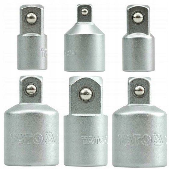 YATO - ZESTAW 6 SZTUK NASADKI REDUKCJE ADAPTERY 1/2 1/4 3/8 5906924946040 za 34.99PLN z Warszawa ...