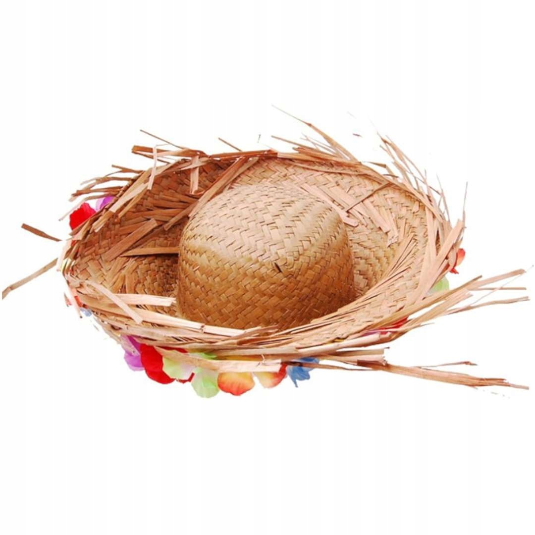 KAPELUSZ słomiany HAWAJSKI Z KWIATAMI aloha 13451969387 - Allegro.pl