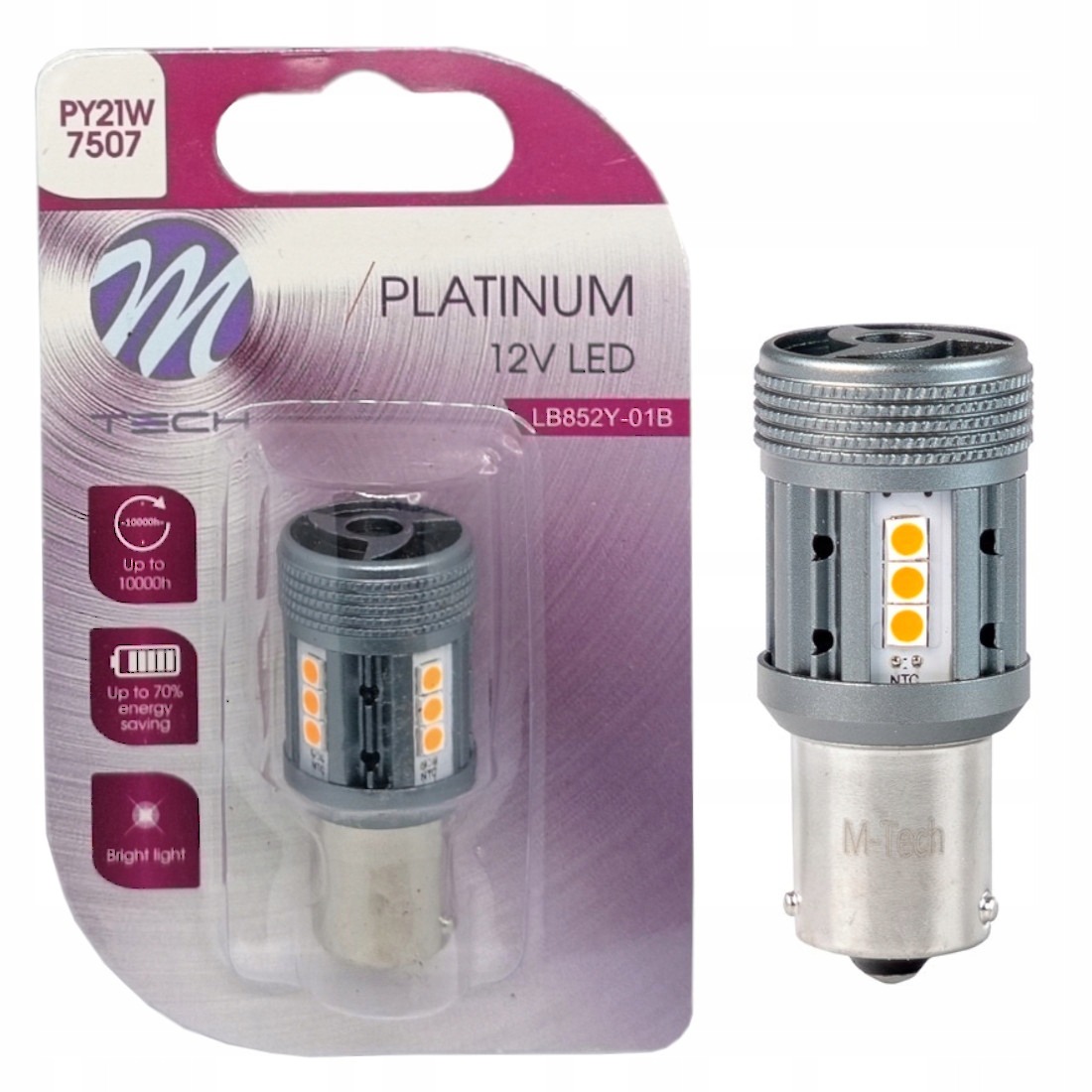 ŻARÓWKA PY21W LED POMARAŃCZOWA 7507 CANBUS RETROFIT CHŁODZONA 12/24V ... ŻARÓWKA PY21W LED POMARAŃCZOWA 7507 CANBUS RETROFIT CHŁODZONA 12/24V ...