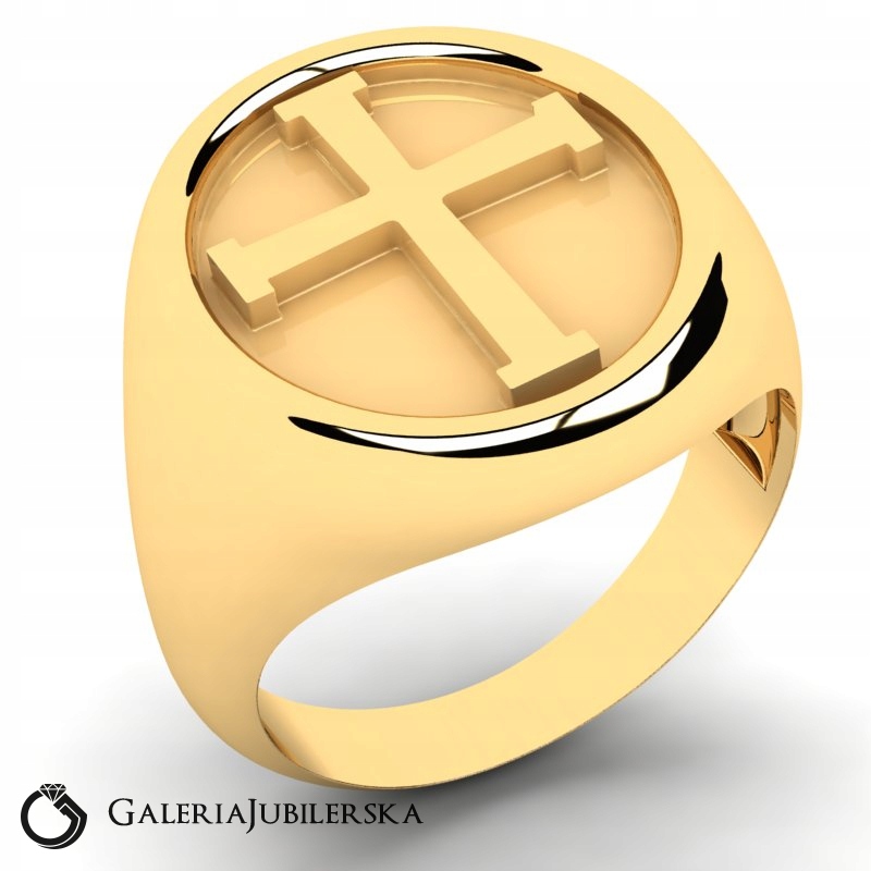 SYGNET ZłOTY MęSKI Z KRZYżEM GRAWER • Cena, Opinie • Sygnety, obrączki ...