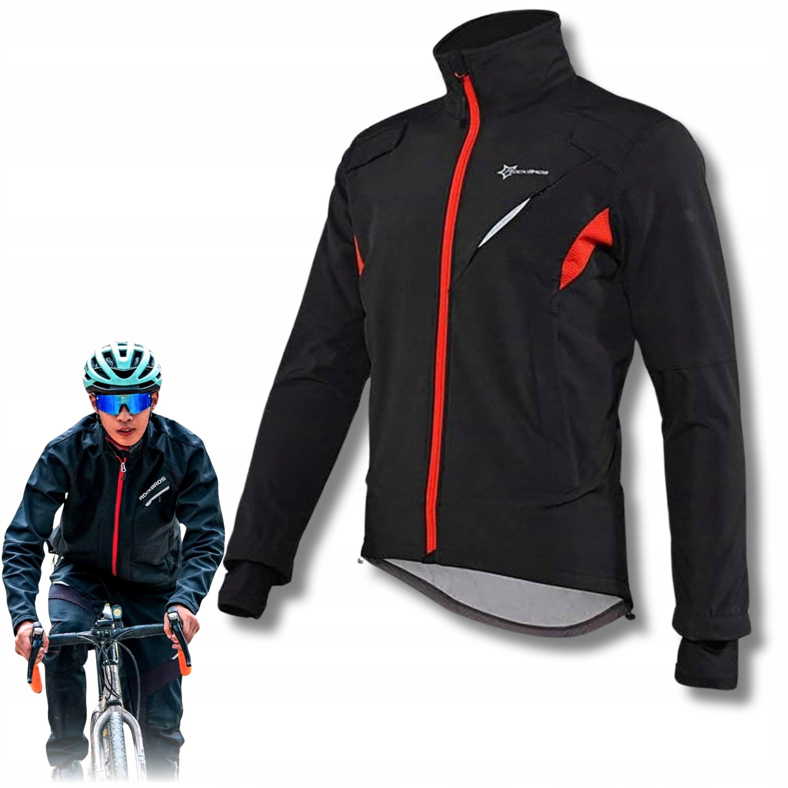 Kurtka rowerowa Rockbros L czarny - 736639215439 - 16822809646 - Allegro