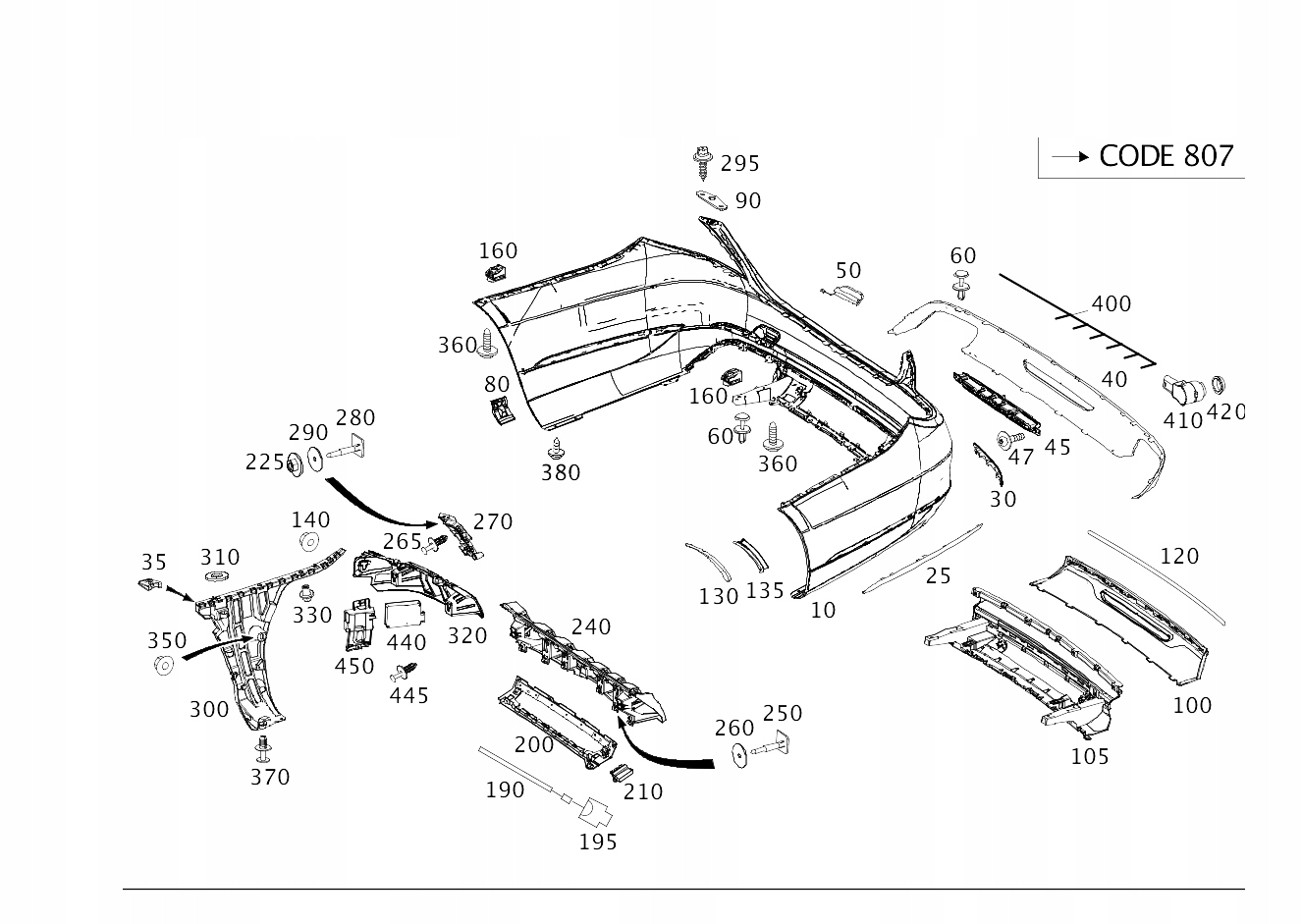 ORYGINALNY ZDERZAK TYŁ MERCEDES S KLASA W222 A22288502259999 za 3599,99 ...