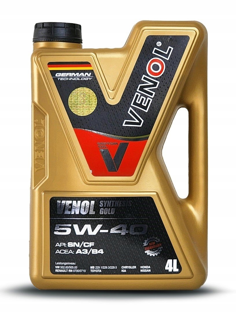 VENOL SYNTHESIS GOLD A3/B4 5W40 4L 4260420293956 za 109.46PLN z Kraków ...