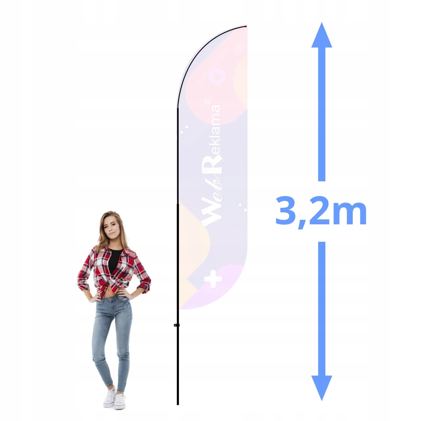 Maszt do windera beachflag Slim Mini+ łezka, husar • Cena, Opinie - Allegro