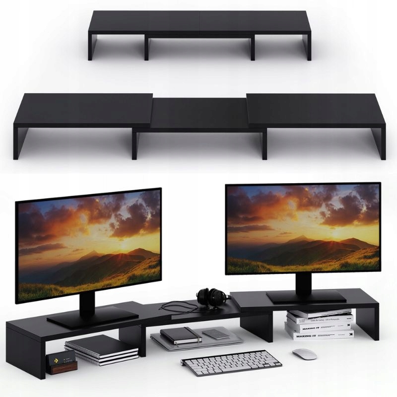 PODSTAVEC POD MONITOR S NASTAVITELNOU DÉLKOU NA STŮL, zvedne obrazovku ...