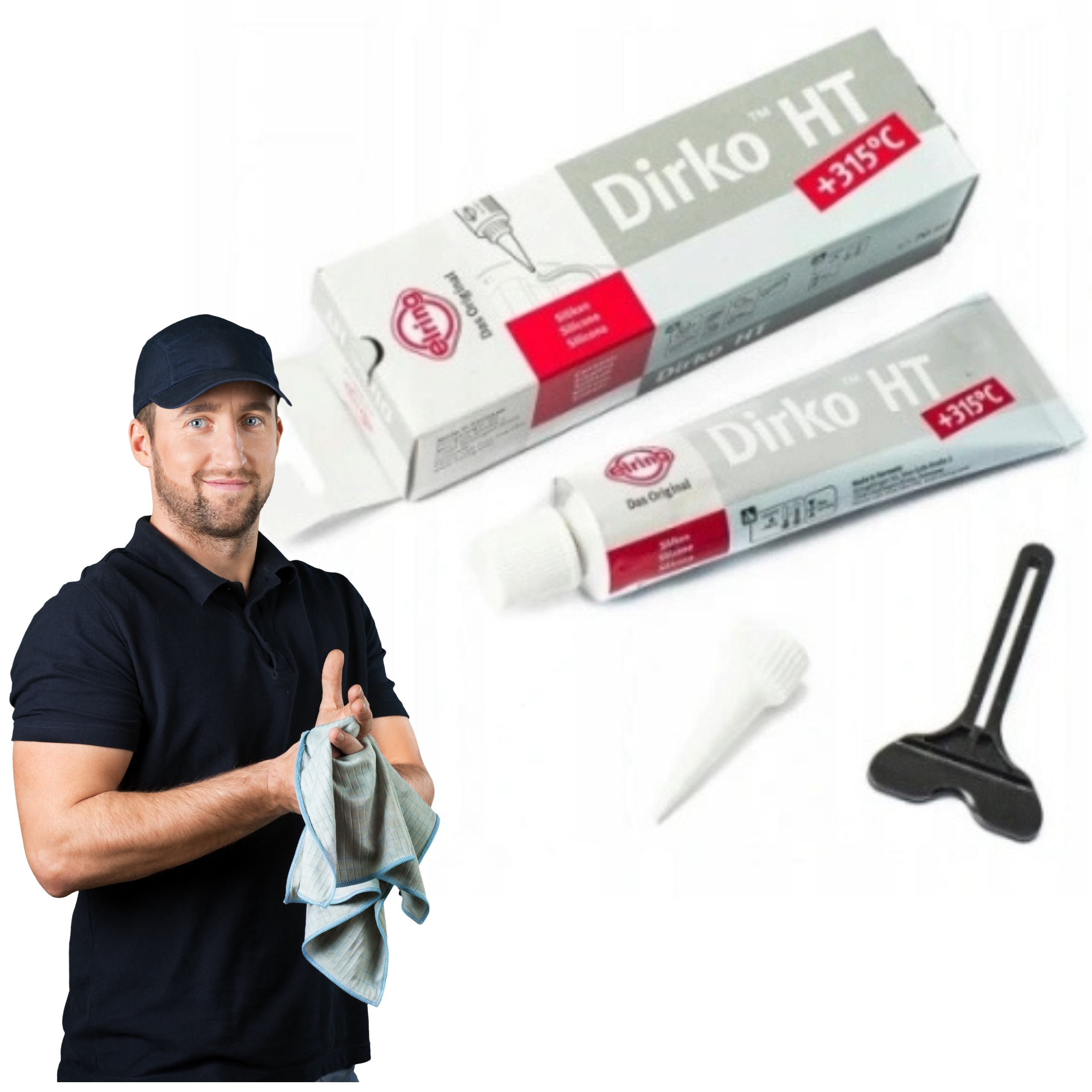 MASA USZCZELNIAJĄCA SILIKON DIRKO ELRING 036.164 70ML SZARA DO SILNIKÓW ...