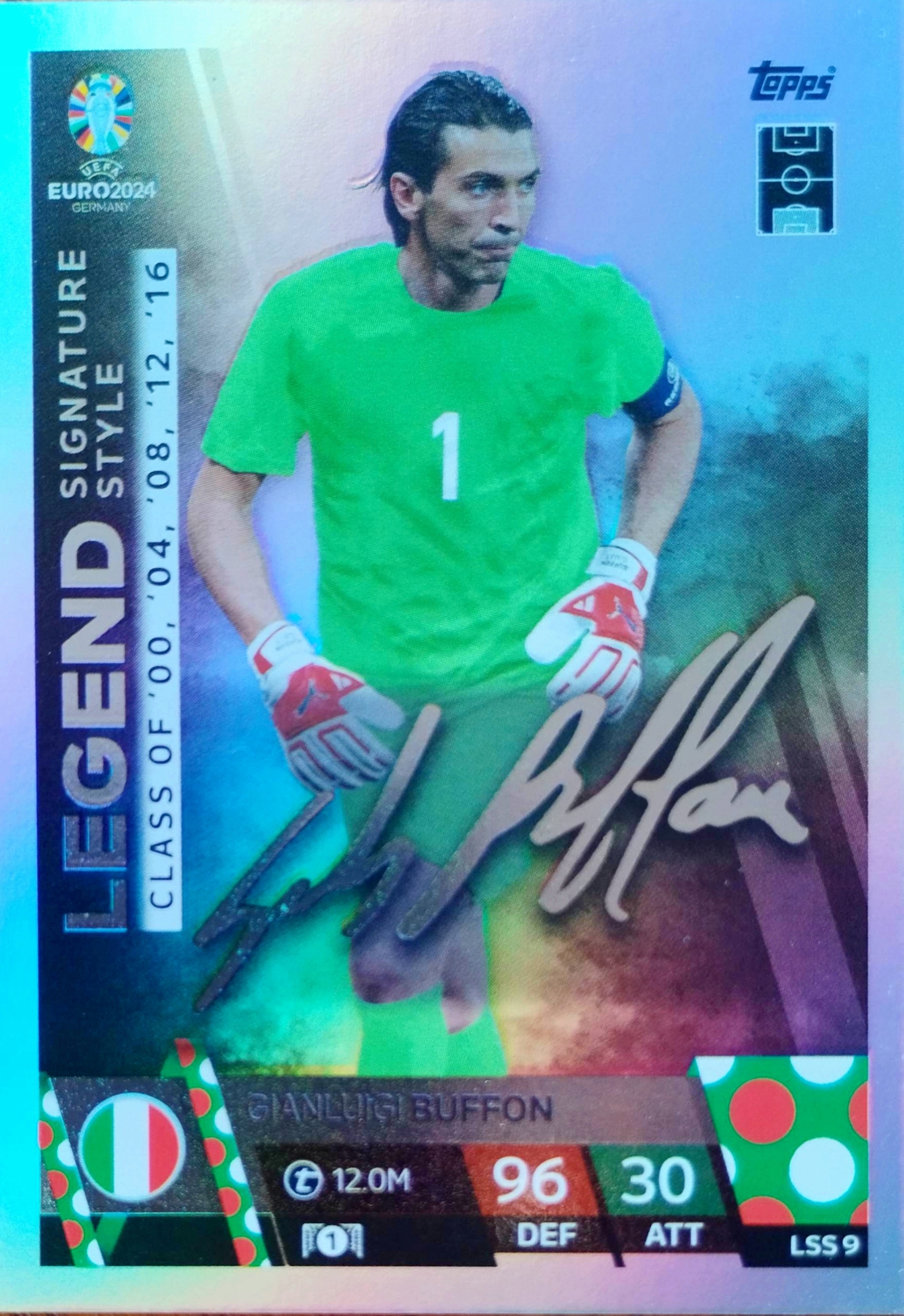 EURO 2024 TOPPS MATCH ATTAX LEGEND SIGNATURE STYLE LSS 9 GIANLUIGI ...