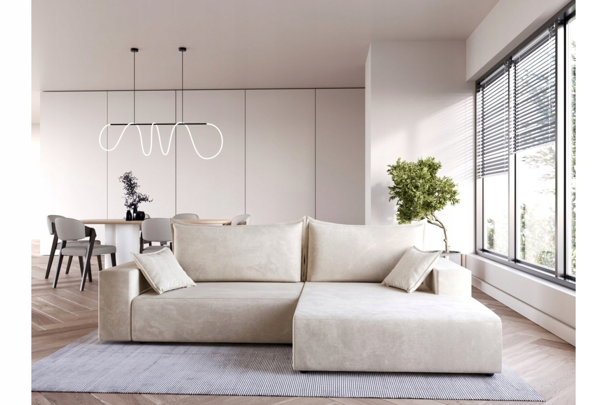 NOWOCZESNYM NAROŻNIK ROZKŁADANY W STYLU MONOLI • Cena, Opinie ...