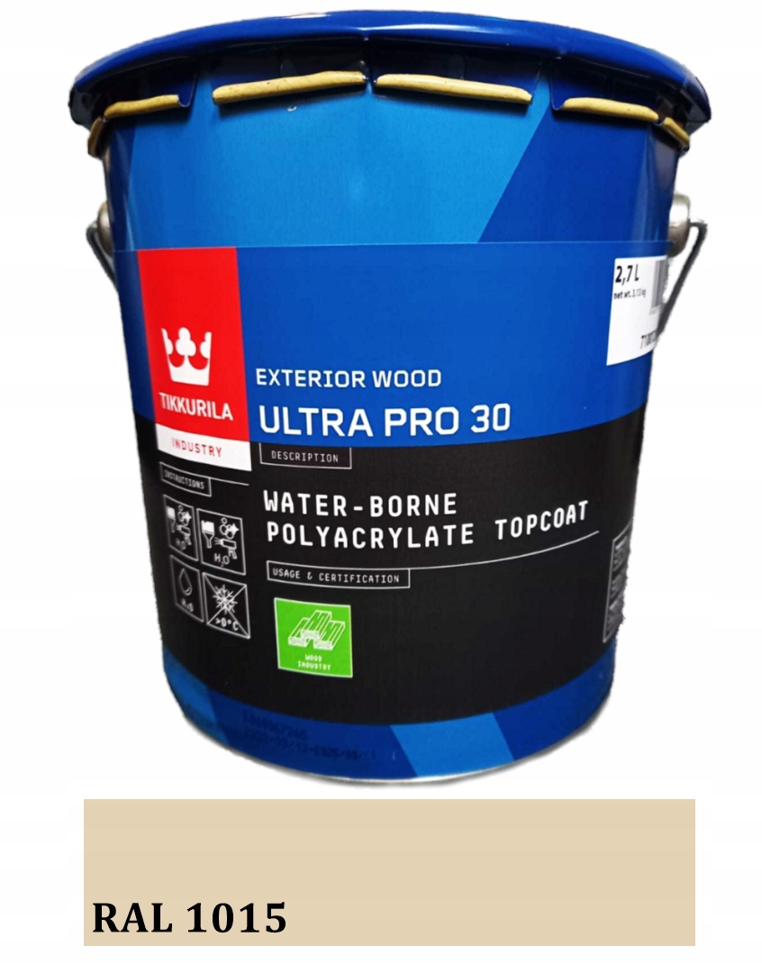 Skandynawska farba do altany Tikkurila Ultra Pro 30 2,7L RAL 1015 beżowa (TUP30_1015_Tikkurila ...