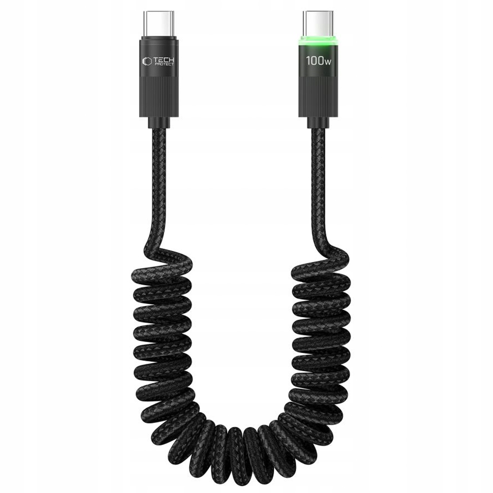 Kabel Tech-protect USB typ C - USB typ C 1 m czarny - Sklep, Opinie, Cena w Allegro