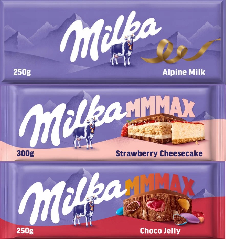Zestaw czekolada mleczna Milka mix smaków 3 szt + GRATIS MILKA TENDER ...