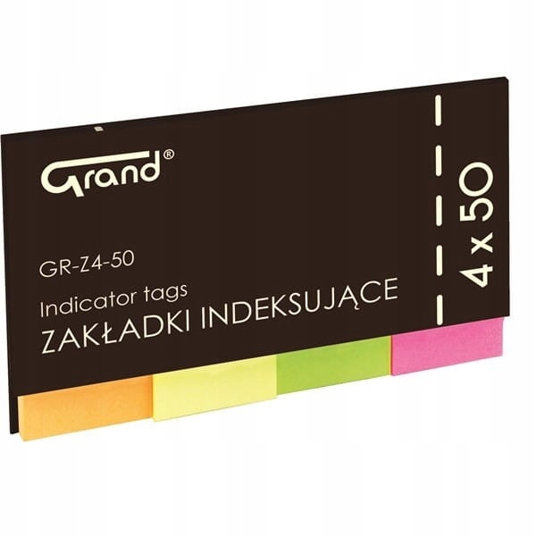 Zakładki indeksujące 20x50 mm papierowe neon 4x50 (150-1418) • Cena ... Zakładki indeksujące 20x50 mm papierowe neon 4x50 (150-1418) • Cena ...