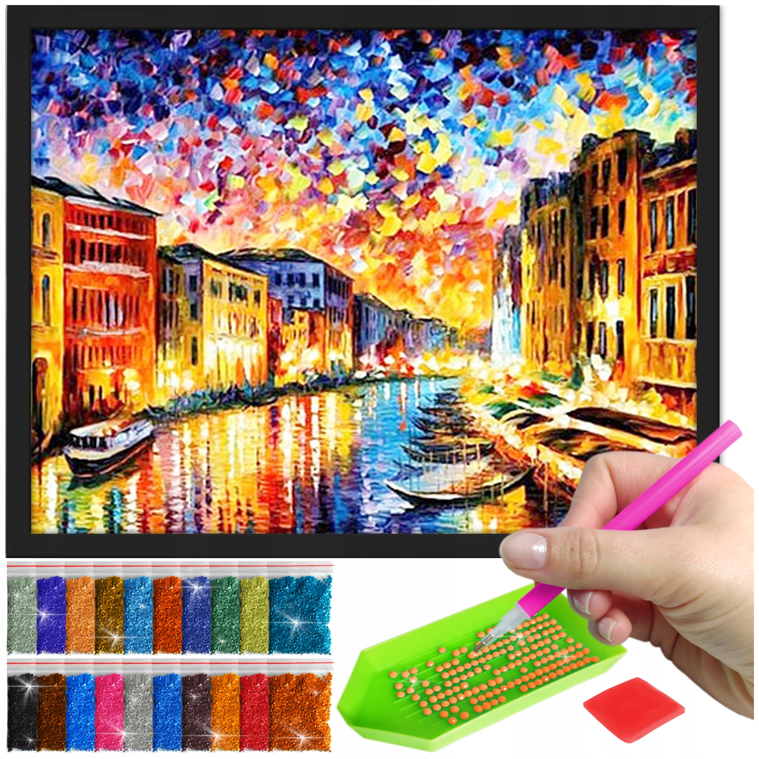 HAFT DIAMENTOWY MOZAIKA DIAMOND PAINTING + RAMKA (5903810808321) • Cena ...