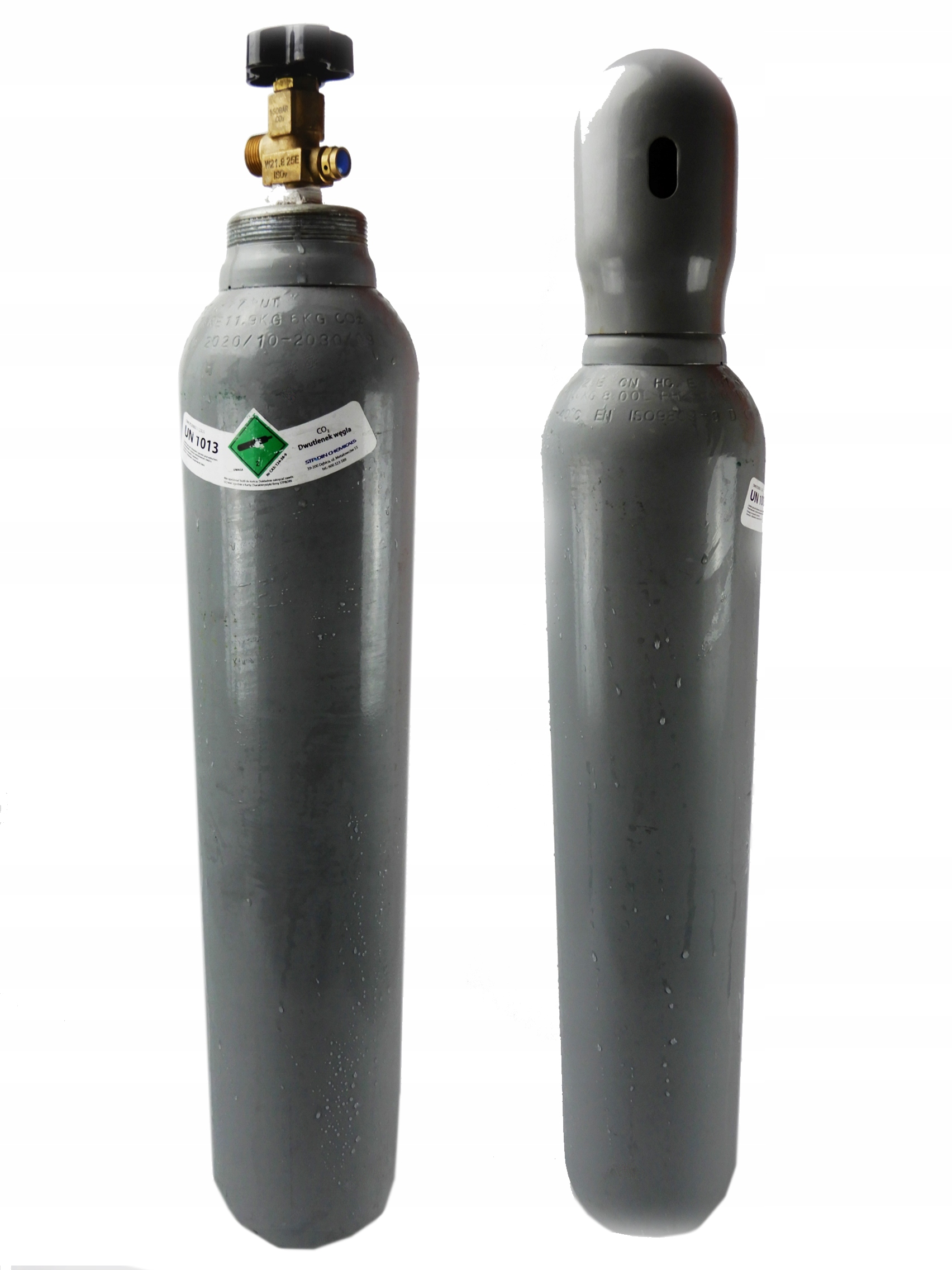 BUTLA GAZOWA PUSTA NA GAZ 8L DWUTLENEK WĘGLA CO2 (004285) • Cena, Opinie • Butle gazowe ...