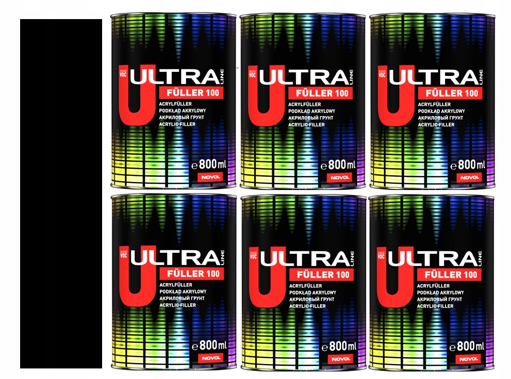 Novol Ultra 100 Акриловая Грунтовка Черный 6 Шт. купить на Avtoex из ...