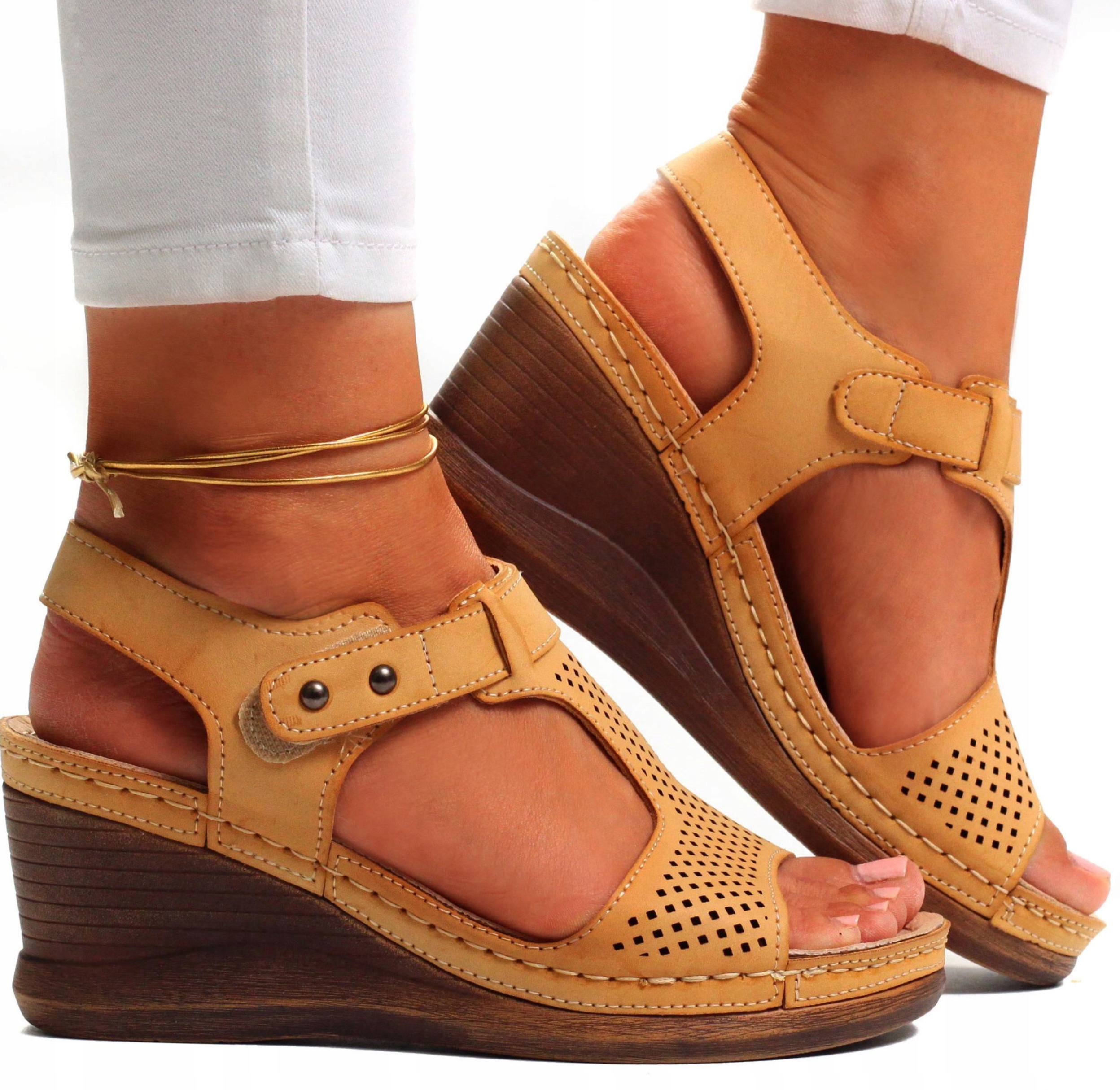 BELLA PARIS Sandały damskie na koturnie koturn rozmiar 38 • Cena, Opinie • Sandały 17561417625 ...