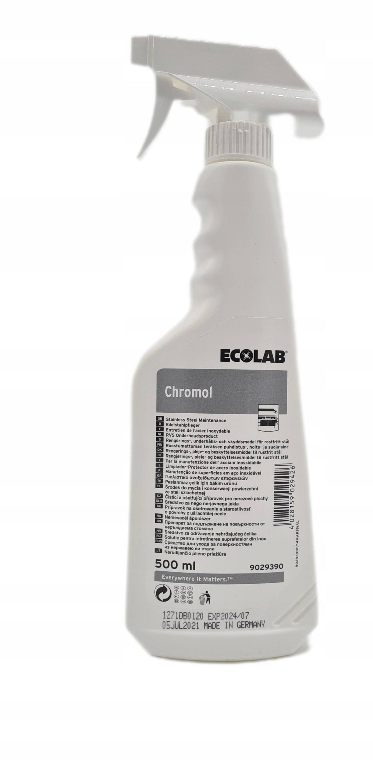 Chromol 500ml Ecolab płyn do mycia i konserwacji stali szlachetnej ...