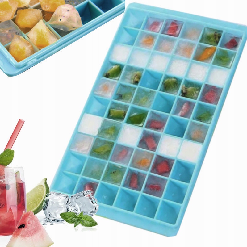 SOLIDNE FOREMKI DO LODU KOSTEK DUŻA FOREMKA MINI KOSTKI LODOWE 60SZT ...