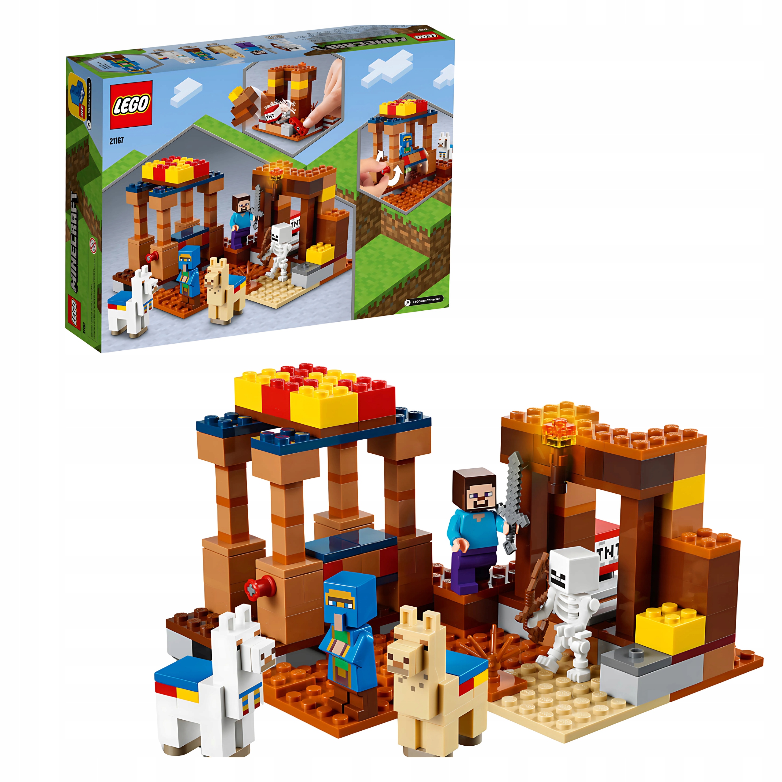 LEGO MINECRAFT 21167 PUNKT HANDLOWY KOPALNIA NETHER PREZENT DLA DZIECKA ...