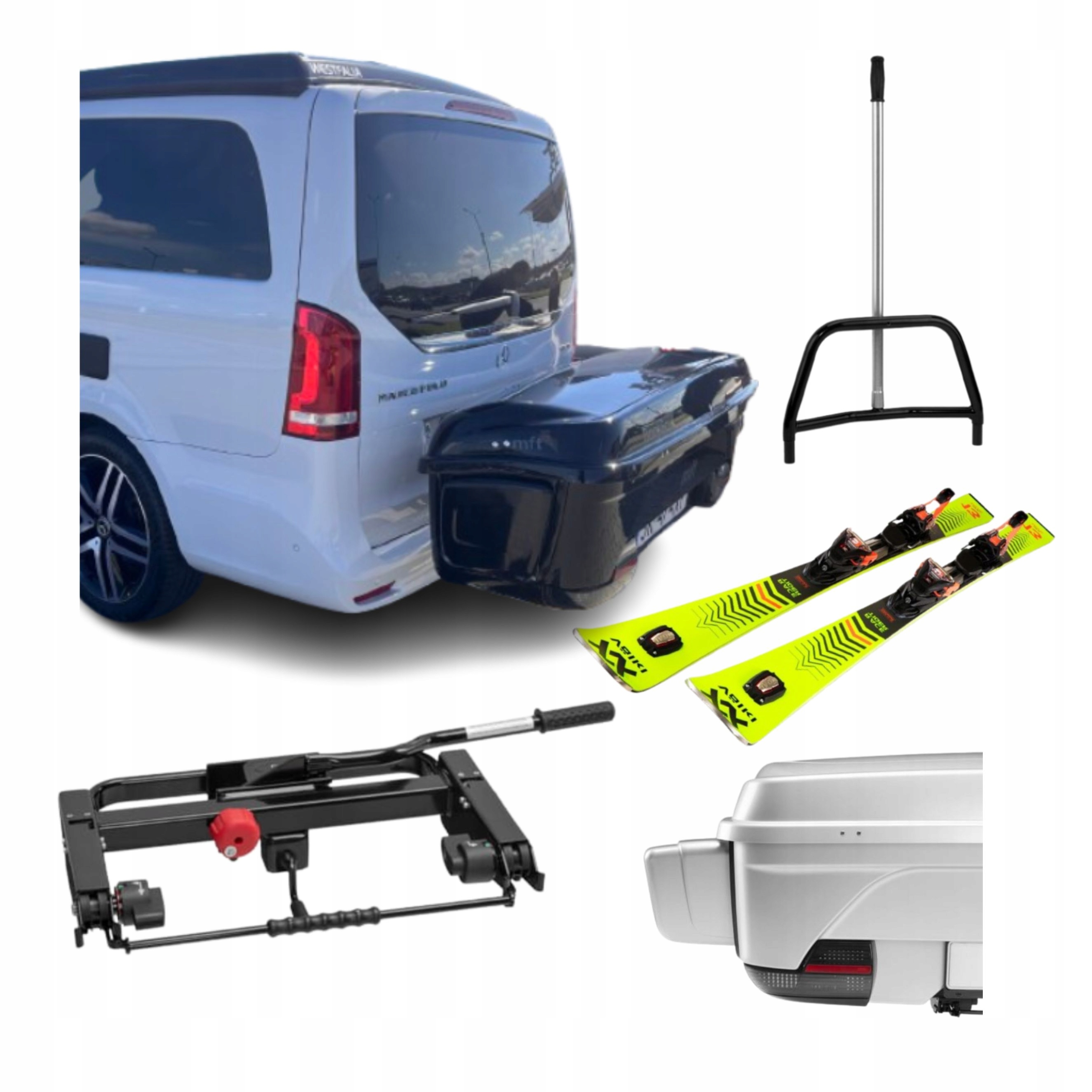 BOX na hak Volkswagen MFT Box na narty Volkswagen MFT BackBox Back Box ...