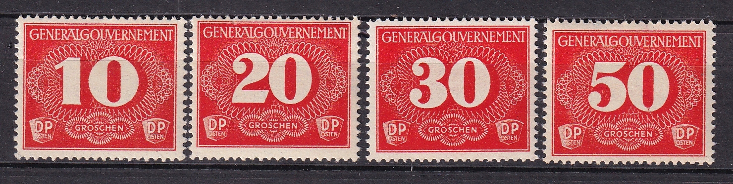 GG Fi D1-D4, 1940r. D2708 • Cena, Opinie • 1939 - 1945 GG 17615904107 ...