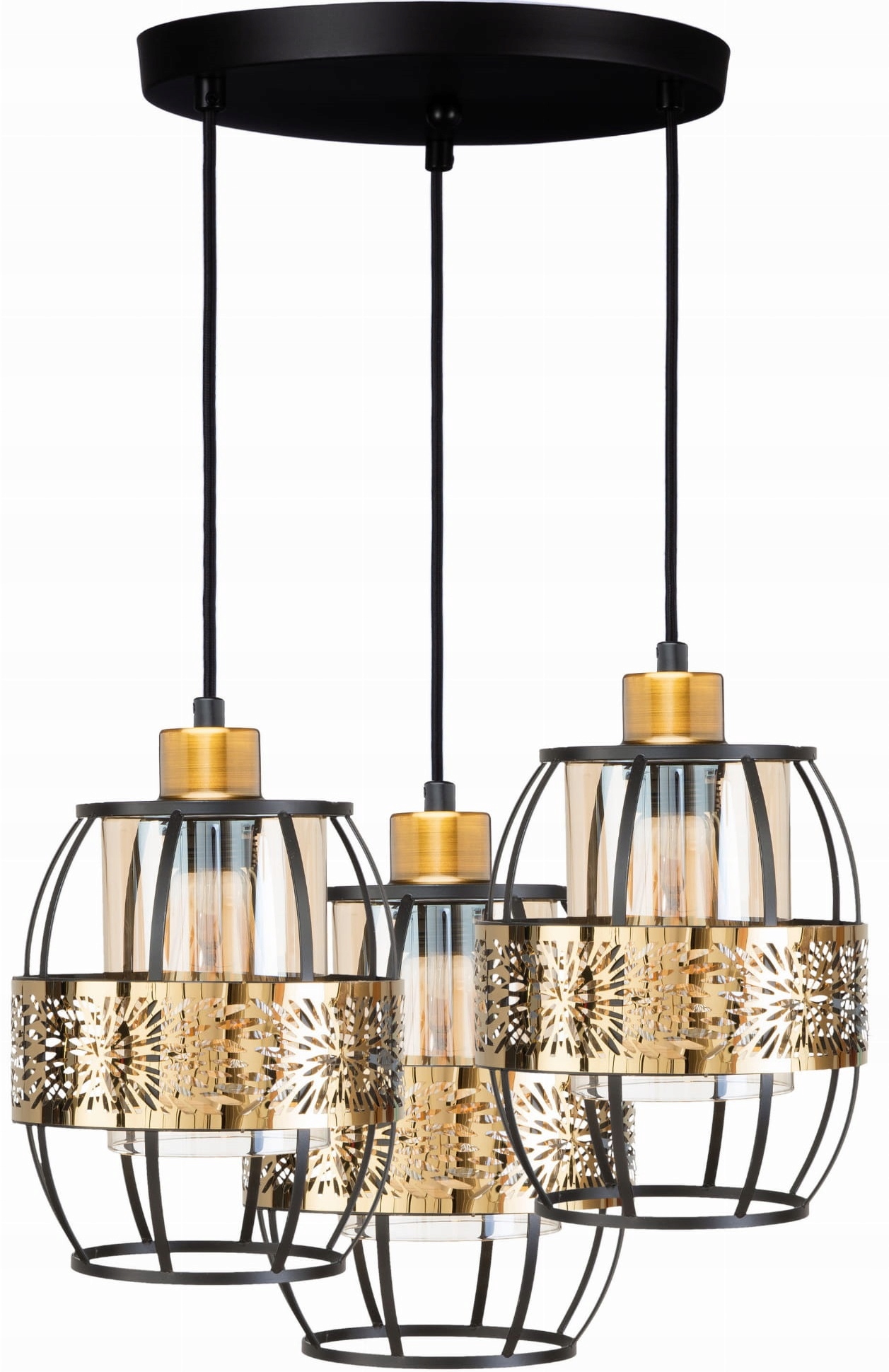 Lampa wisząca plafon witrażowa czarna WSP03A3 (5908275926047) • Cena, Opinie • Półplafony i ...