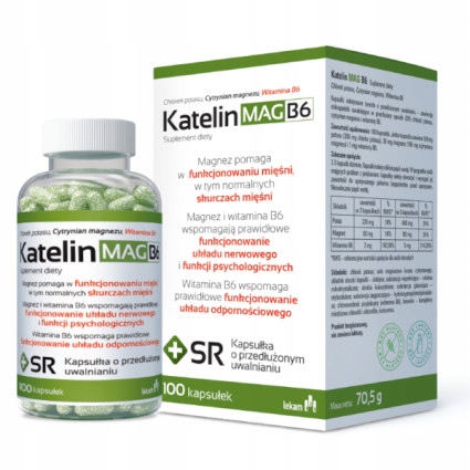 Suplement diety Lekam Katelin MAG B6 100 kapsułek (5904067519015 ...