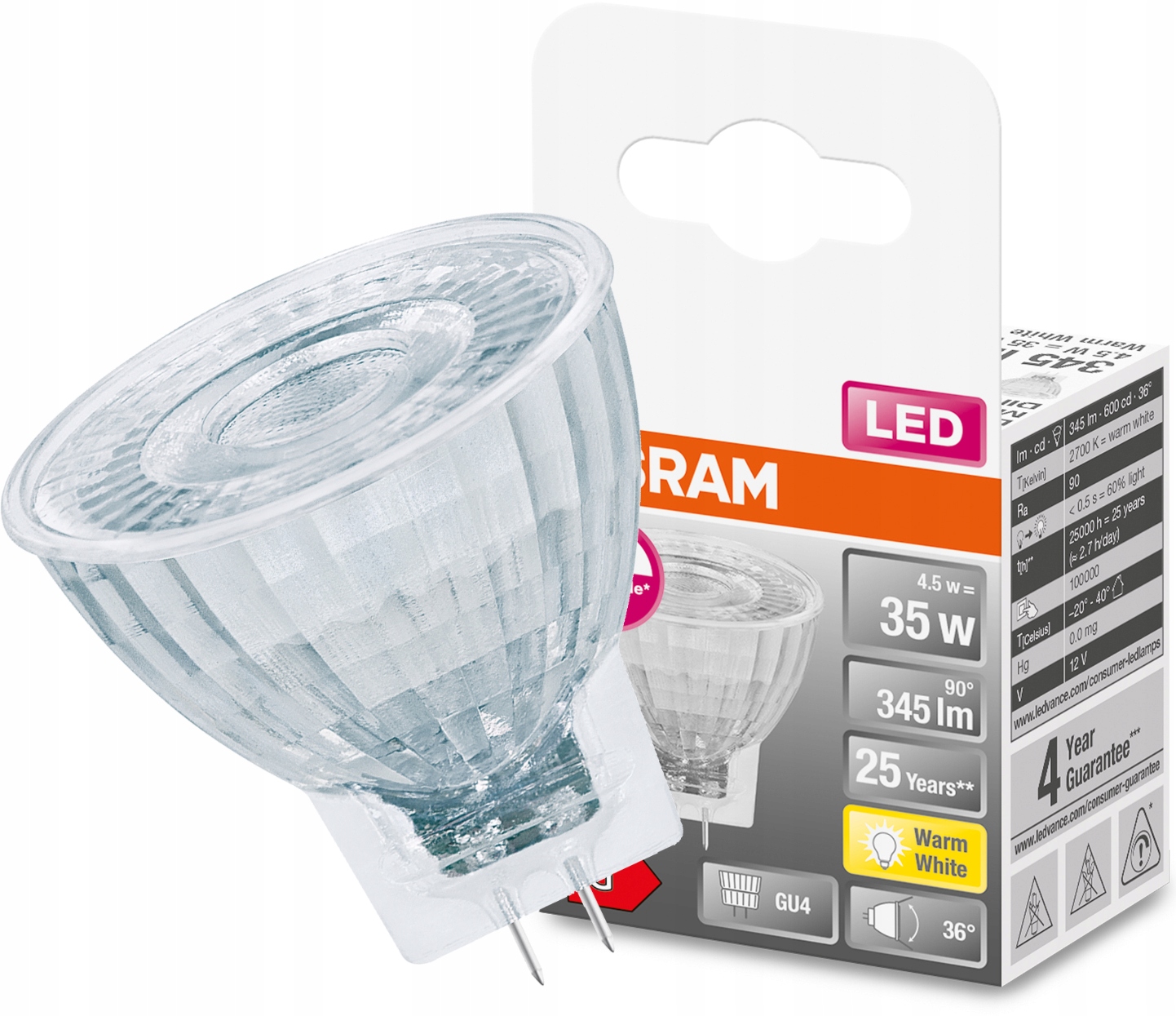 Żarówka LED GU4 MR11 4,5W 2700K ŚCIEMNIALNA OSRAM (4058075433229 ... Żarówka LED GU4 MR11 4,5W 2700K ŚCIEMNIALNA OSRAM (4058075433229 ...