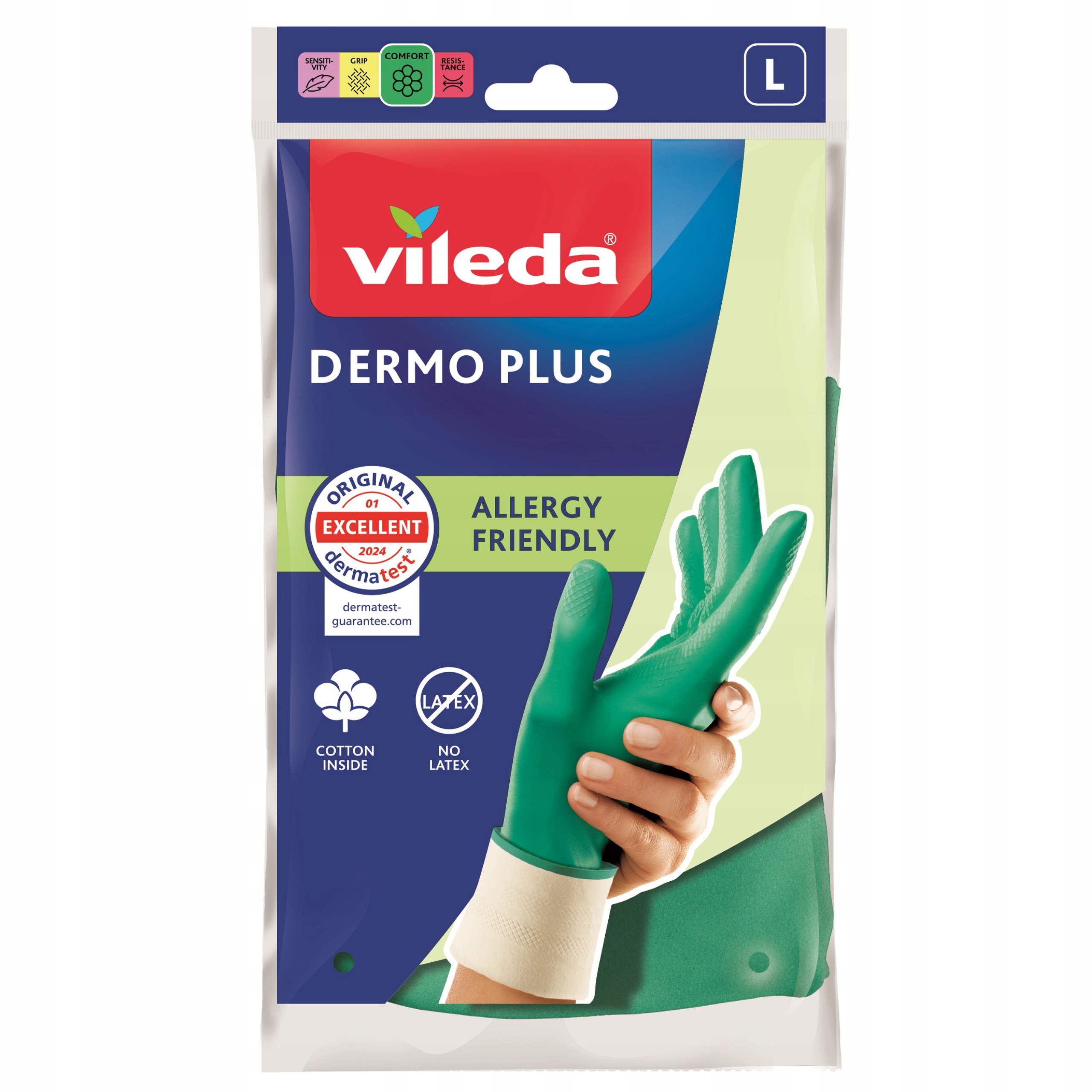 Vileda Rękawice Nitrylowe Antyalergiczne Dermo Plus r. L (4003790006661 ...