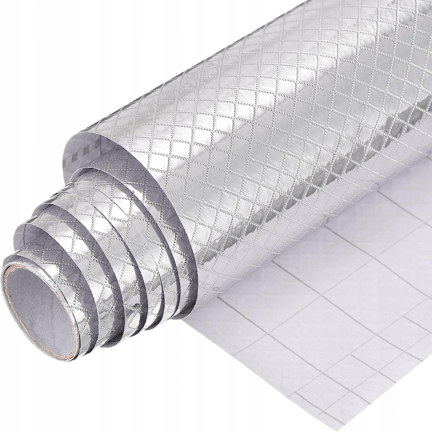 FOLIA SAMOPRZYLEPNA DO KUCHNI ALUMINIOWA 40x200cm (6HG01520152) • Cena ...