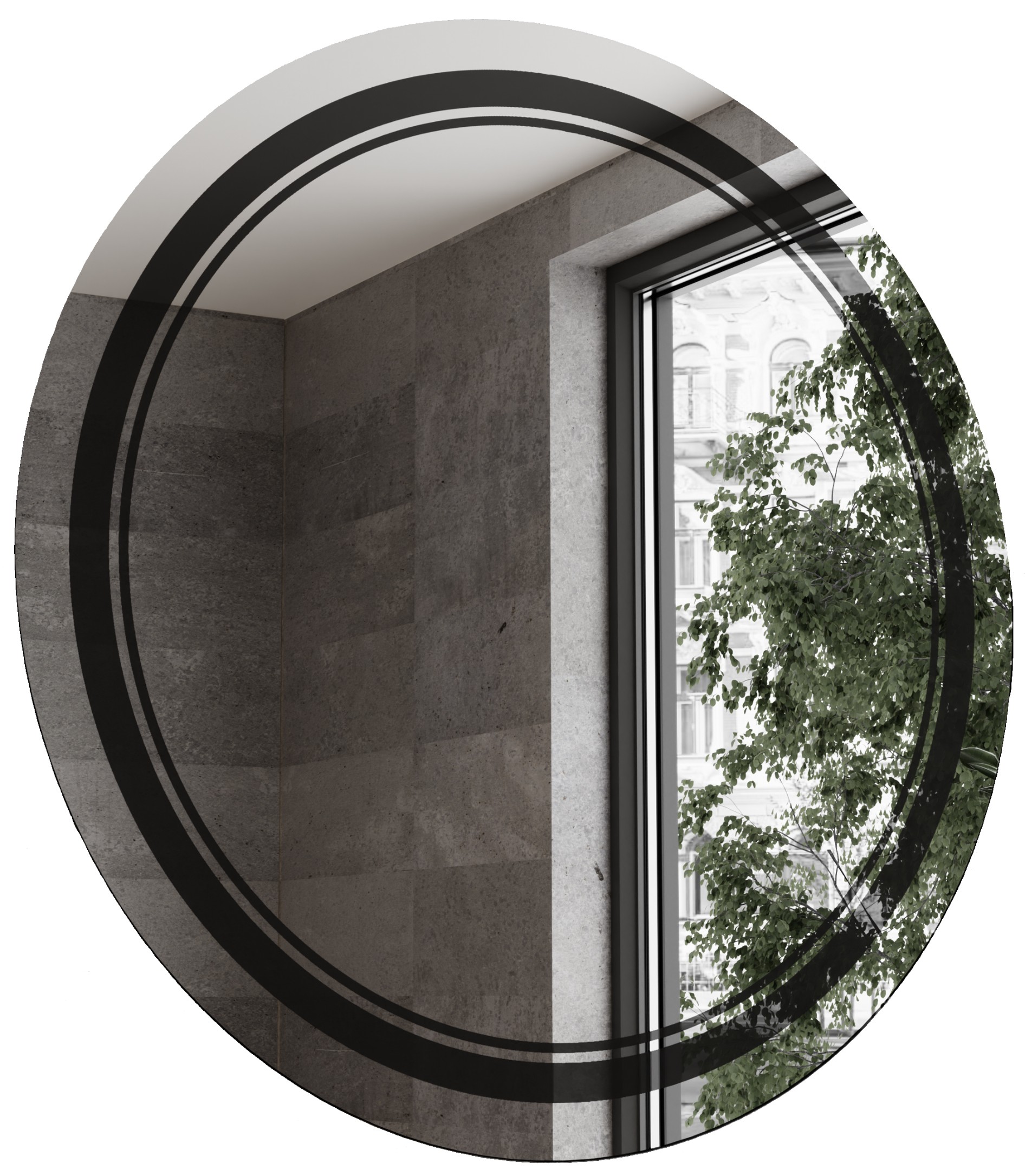 Lustro Okrągłe 40 Czarna Ramka Nowoczesne Loft (5905811816442) • Cena ...