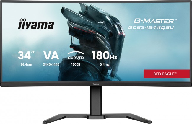 Monitor 34 cale iiyama G-Master GCB3484WQSU-B1 3K VA 180Hz 0.4ms ...