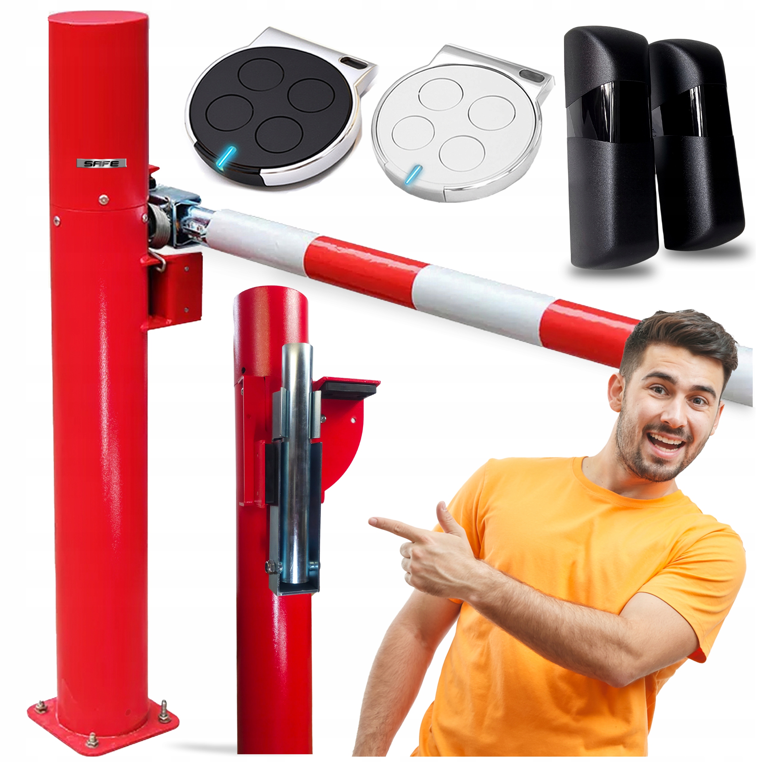 SZLABAN PARKINGOWY AUTOMATYCZNY OSIEDLOWY + RAMIĘ 3 m FOTOKOMÓRKI 2xPILOT (5903991447913) • Cena ...