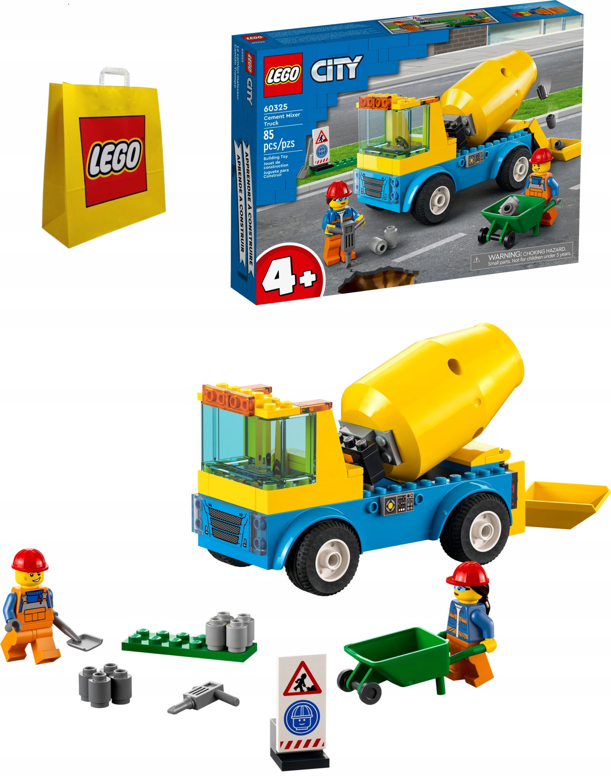 LEGO City 60325 Nákladné auto s miešačkou na betón - Allegro